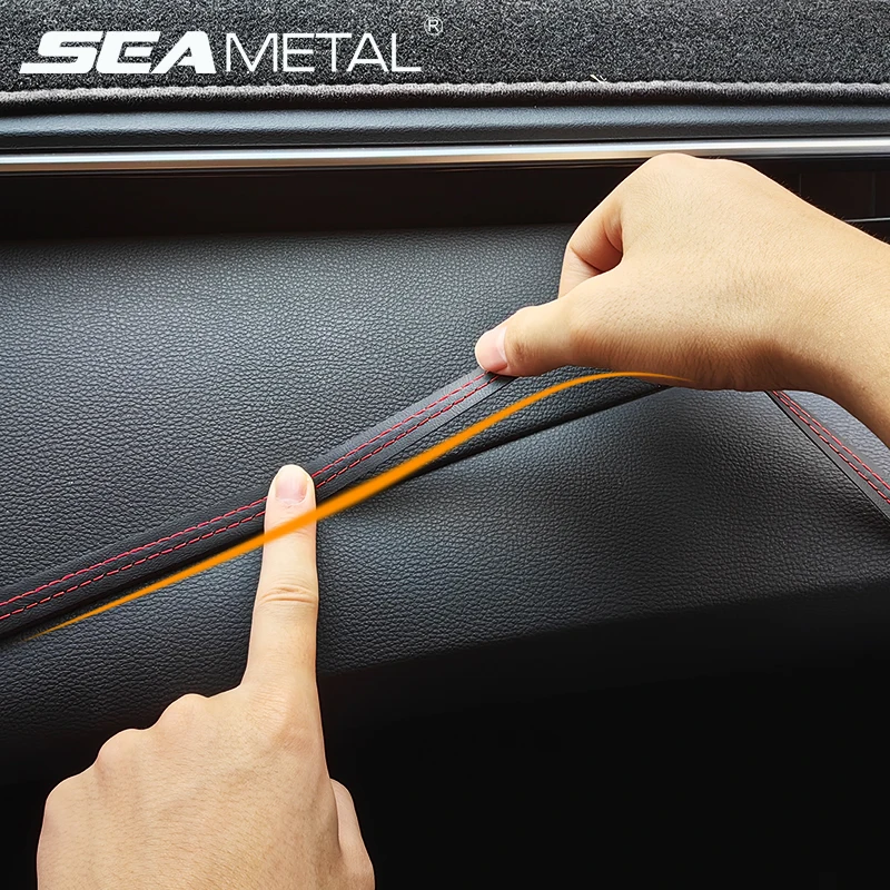 SEAMETAL-Car-Mouldings-Trim-Strip-Pu-Leather-Braid-Decorative-Line ...