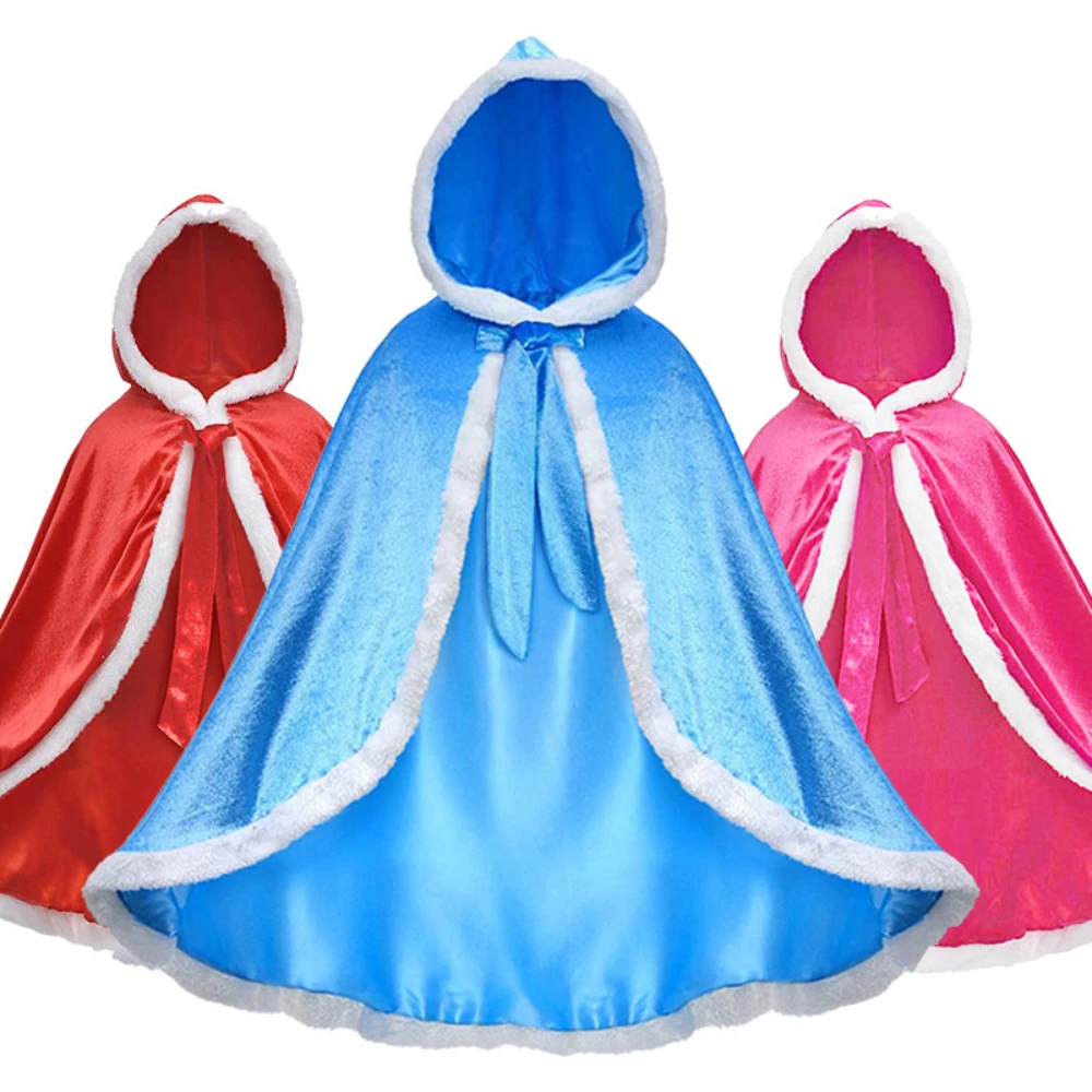 Disney Frozen Elsa Cloak Halloween Costume Cosplay for Girls Autumn and ...