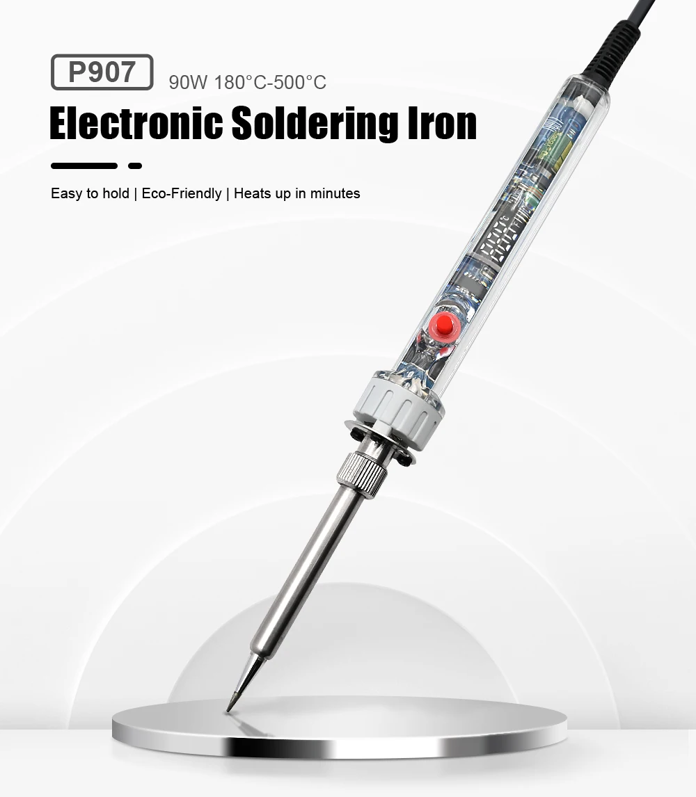 JCD-100W-Electric-Soldering-Iron-LED-Transparent-PC-Handle-220V ...