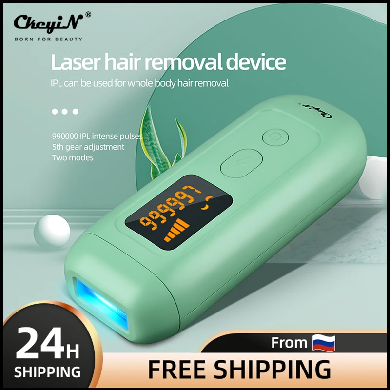 CkeyiN 990000 Flashes Ipl Hair Removal Painless Laser Epilator Lcd ...