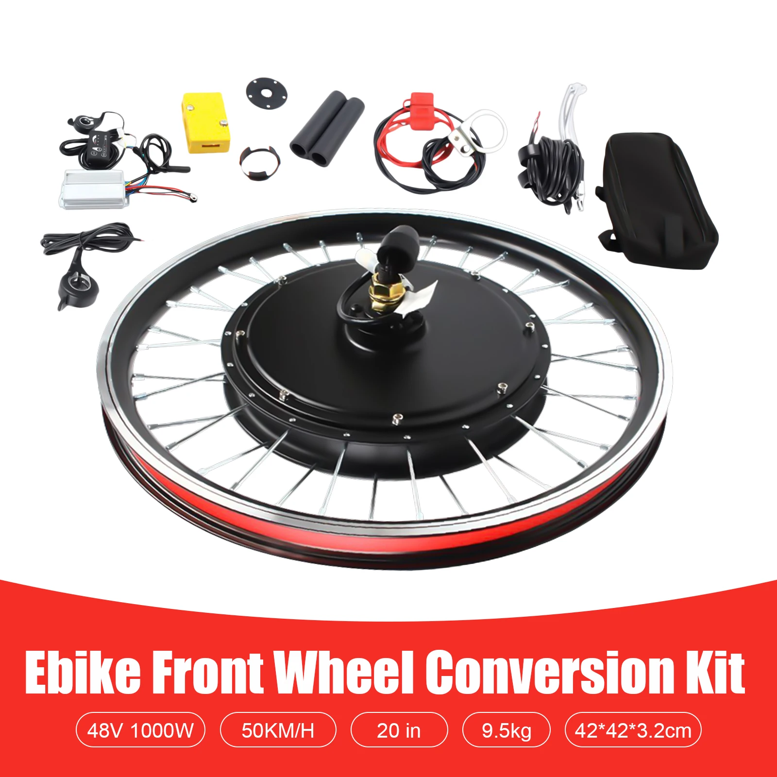 20-48V-1000W-Front-Powerful-Hub-Electric-Bike-Conversion-Kit-Motor-Kit ...