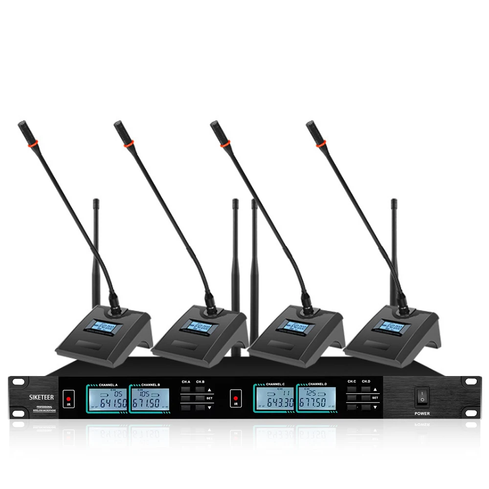 Professional-wireless-microphone-system-gooseneck-desktop-conference ...