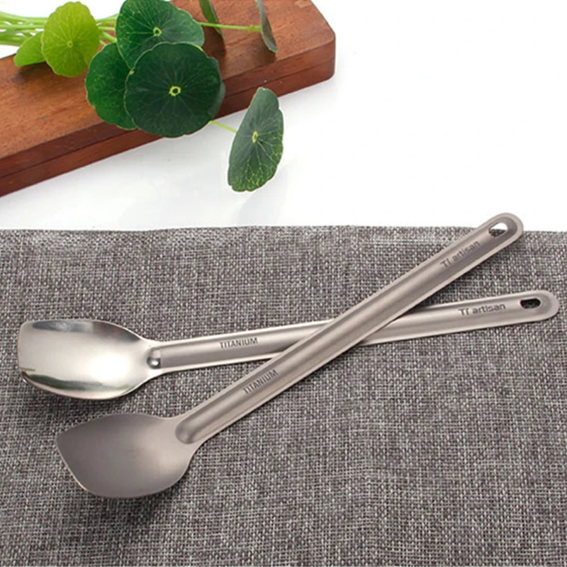 Tiartisan-Titanium-Camping-Spoon-225mm-Long-Handle-Outdoor-Picnic ...