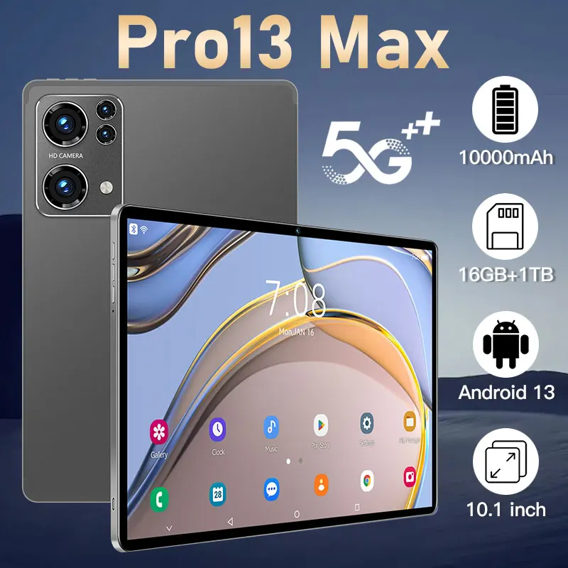 Tablet-PC-Original-Pro13-Max-Vers-o-Global-Android-13-10-1-16GB-1TB-5G ...