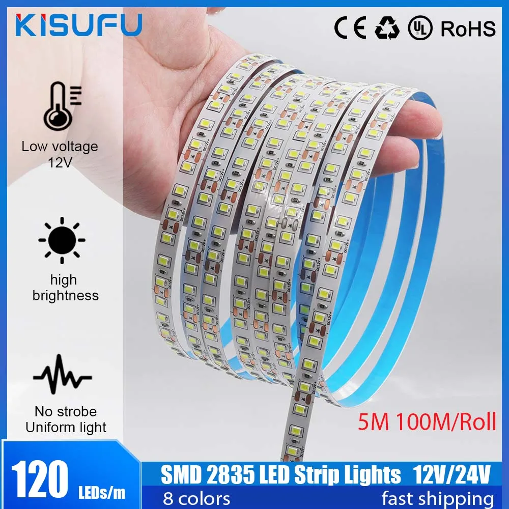 12V-LED-Strip-SMD-2835-100M-LED-Stripe-Tape-Light-120LEDs-M-Flexible ...