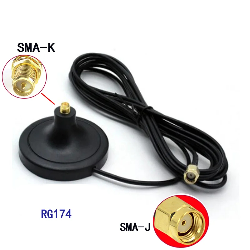 1pcs RG174 suction cup base antenna SMA male extension cable WiFi ...
