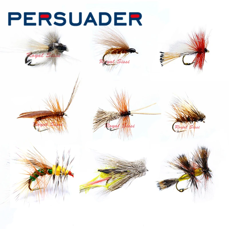 5pcs pack 14#12#trout fly fishing dry fly lure Adult mayfly&sedges ...