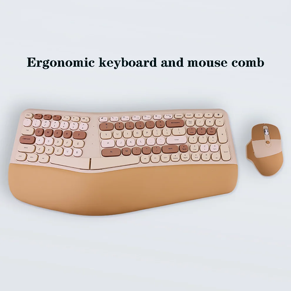 2.4G Wireless Ergonomic Keyboard for Laptop Computer Split Keyboard ...