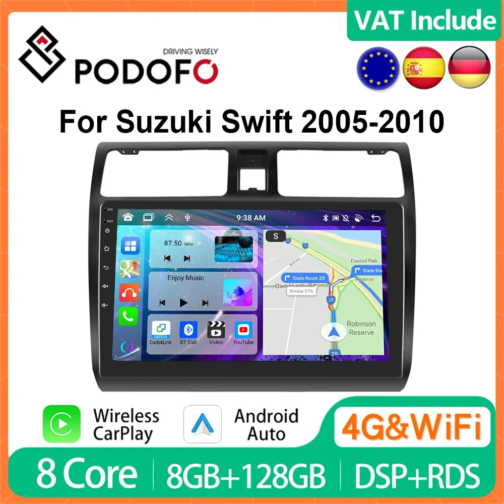 CarPlay-Android-Auto-Radio-For-Suzuki-Swift-2005-2010-Multimedia-Player ...