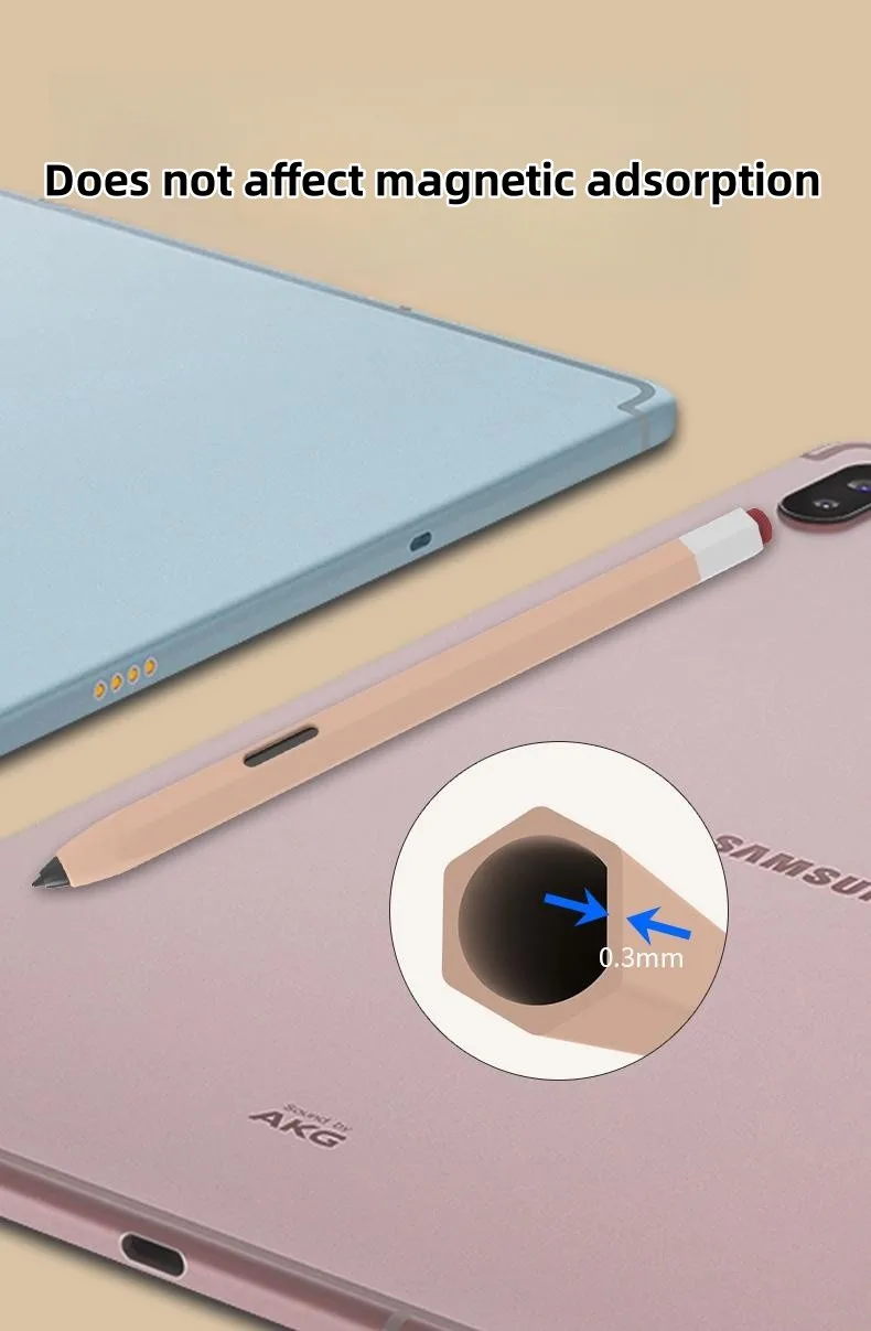 Silicone Pencil Case Tablet Touch Stylus Pen Cover Solid Colour for Sa ...