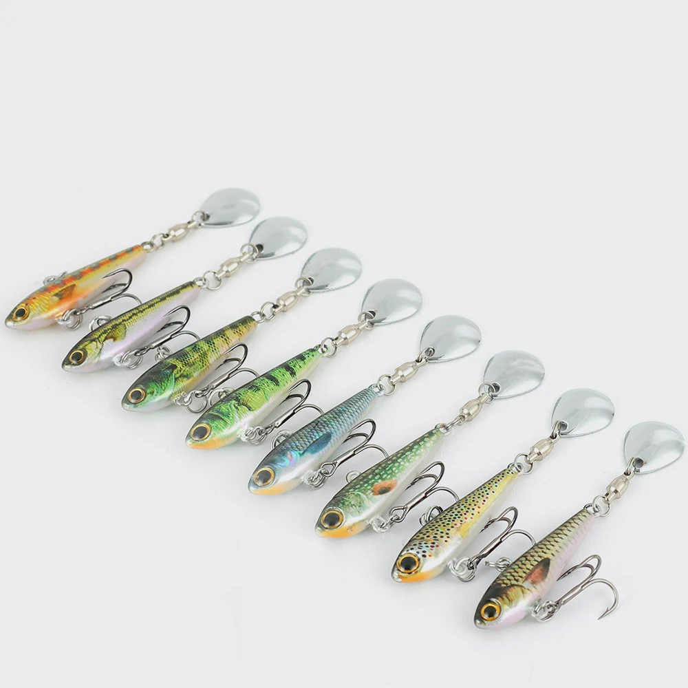 Fishing Lure 19g 47mm Sinking Spoon Metal Spinner Tackle Vibration ...