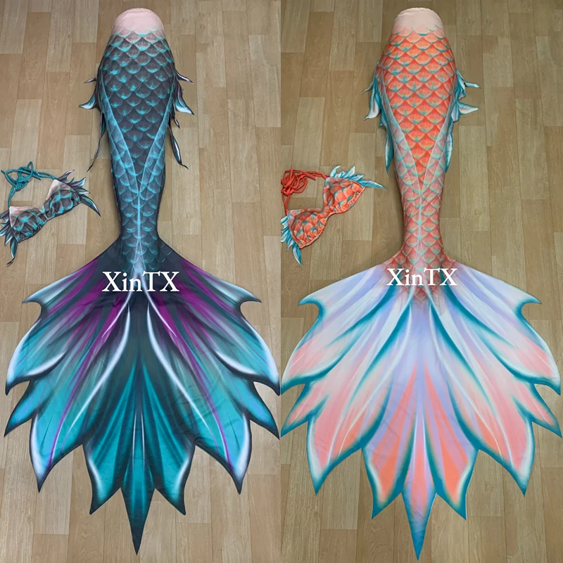 Big Mermaid Tail Adult Swimming Costume Swimsuit Outfit For Women Xmas ...