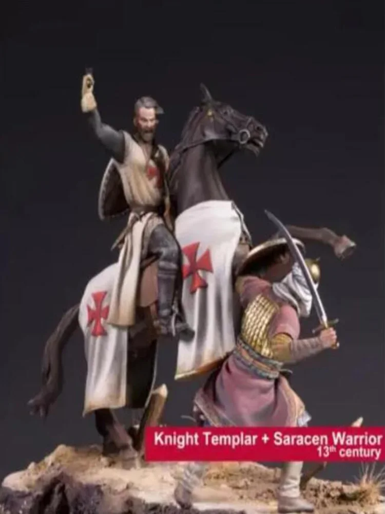 New Unassembled 1/24 75mm KNIGHT TEMPLAR and SARACEN WARRIOR soldiers ...