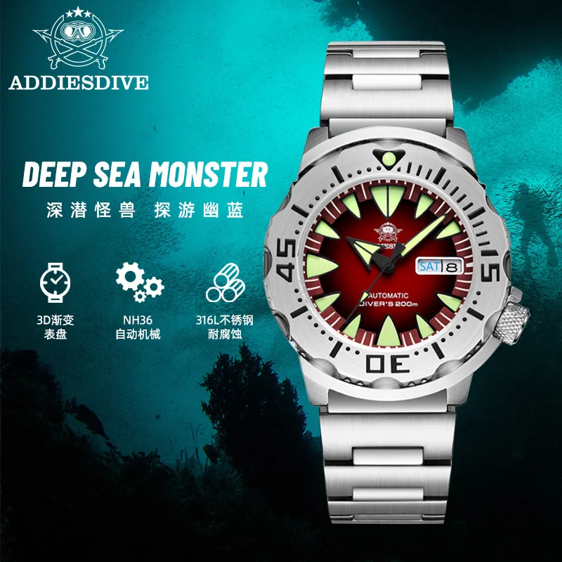 AD2103-Addies-DIVE-New-Watch-Men-s-Machinery-High-grade-Stainless-Steel ...