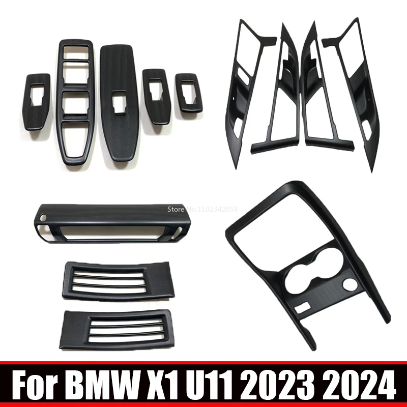 For-BMW-X1-U11-2023-2024-ABS-peach-wood-Gear-Shift-Water-Cup-Frame ...