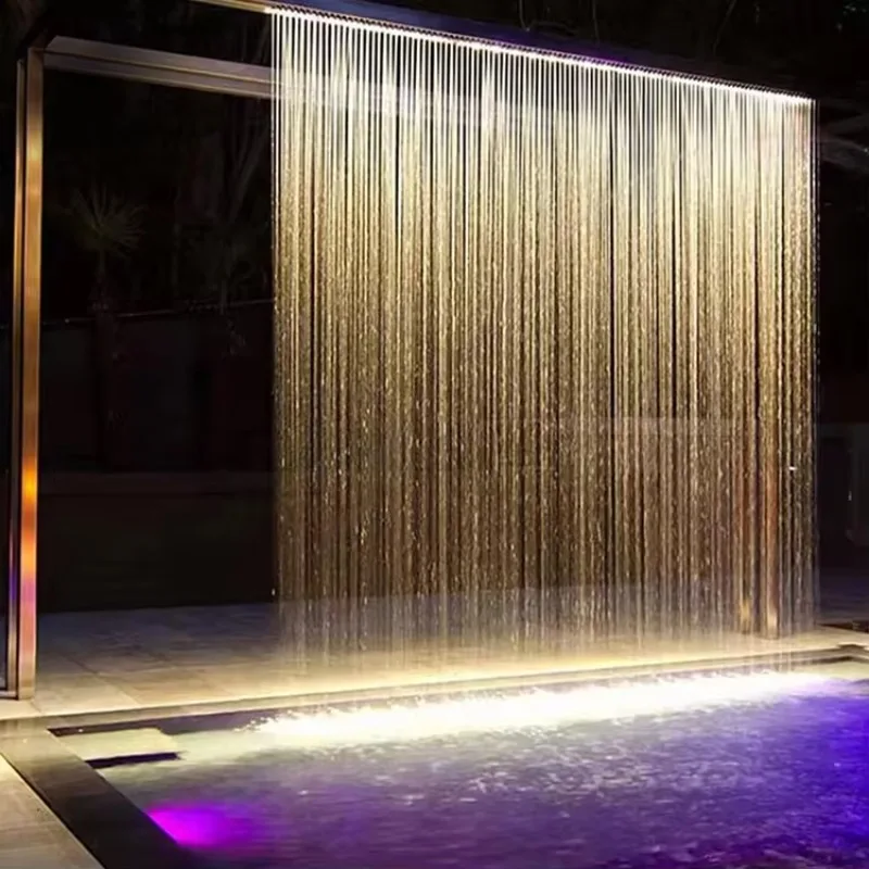 peiqi304 stainless steel water curtain waterfall rain curtain outdoor ...