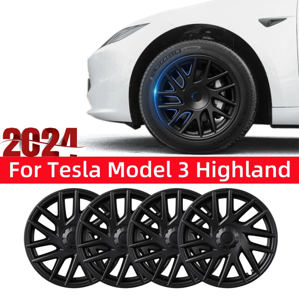 For-Tesla-Model-3-Highland-2024-Hubcap-Thunder-Style-18-Inch-Hubcaps ...