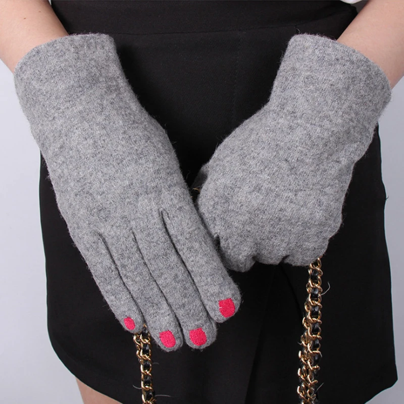 Women Creative Nail Polish Embroidery Gloves Grace Lady Fashion Vintage ...