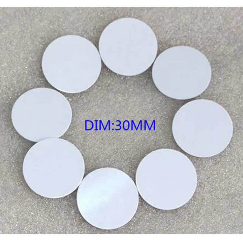 100pcs Waterproof Diameter 30mm13.56mhz IC RFID Tag PVC Coin Card ...