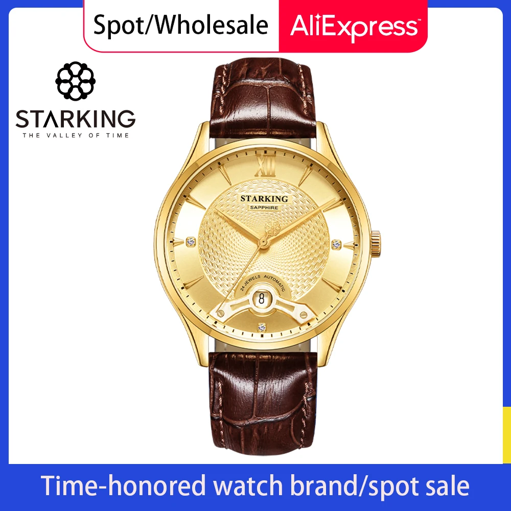 Star-King-Gold-Uhr-Herren-mechanische-Uhr-hohle-wasserdichte-voll ...