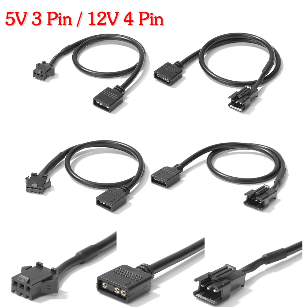 5V-3-Pin-12V-4-Pin-30cm-Motherboard-RGB-Adapter-Conversion-Cable-for-PC ...
