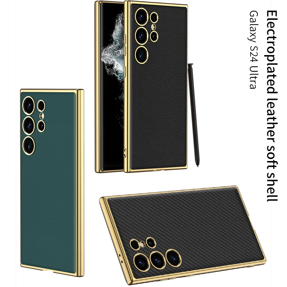 For-Samsung-Galaxy-S24-Ultra-Plus-Case-Luxury-Electroplated-Plain ...