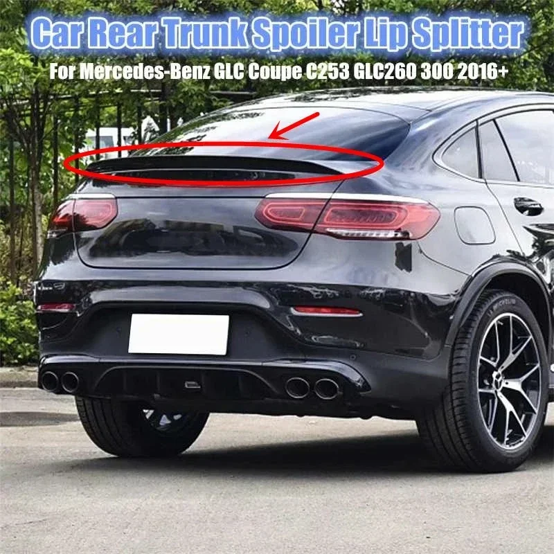 Car Rear Trunk Spoiler Lip Splitter For Mercedes-Benz GLC Coupe C253 ...