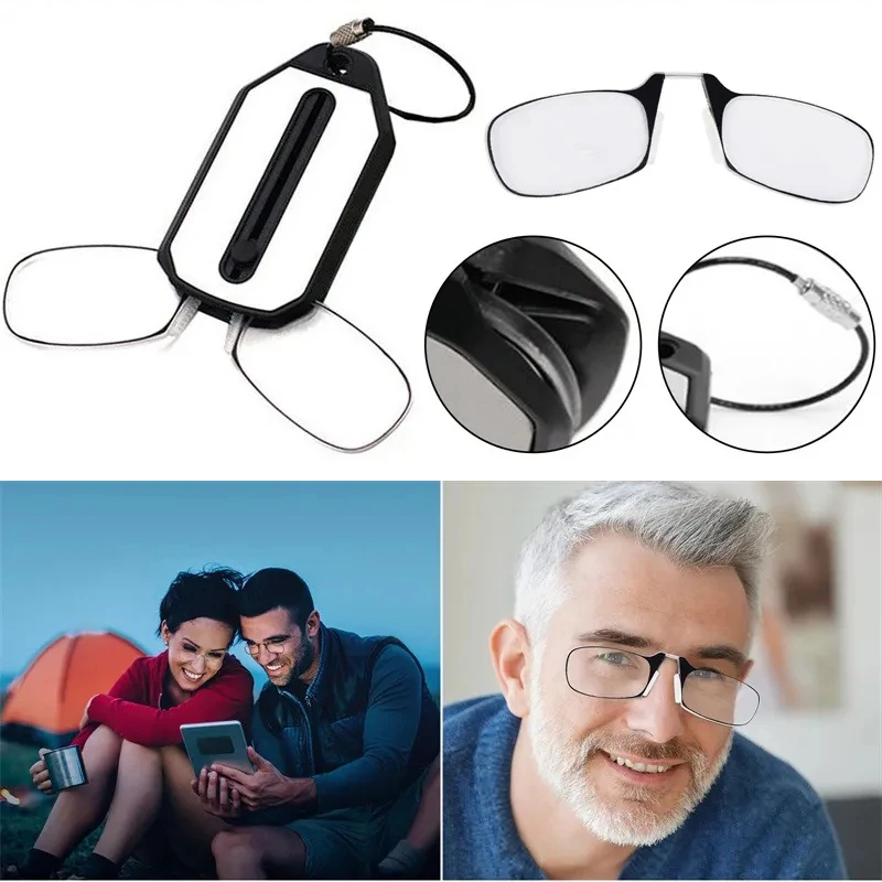 Folding-Legless-Nose-Clip-Reading-Glasses-Men-Women-Mini-Portable ...