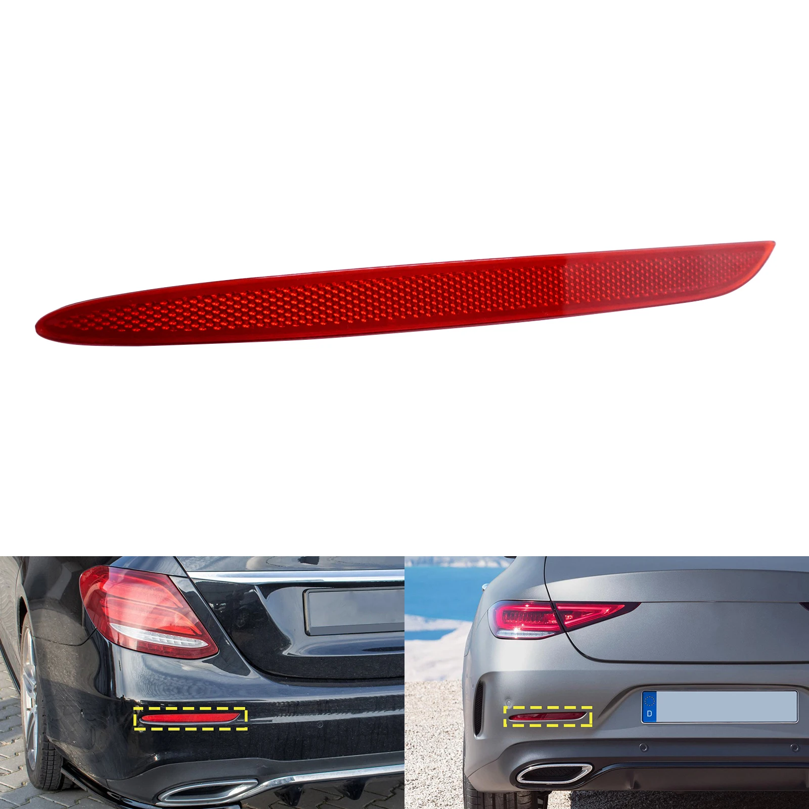 ANGRONG Rear Bumper Reflector Assembly Left Hand For Mercedes A Class ...