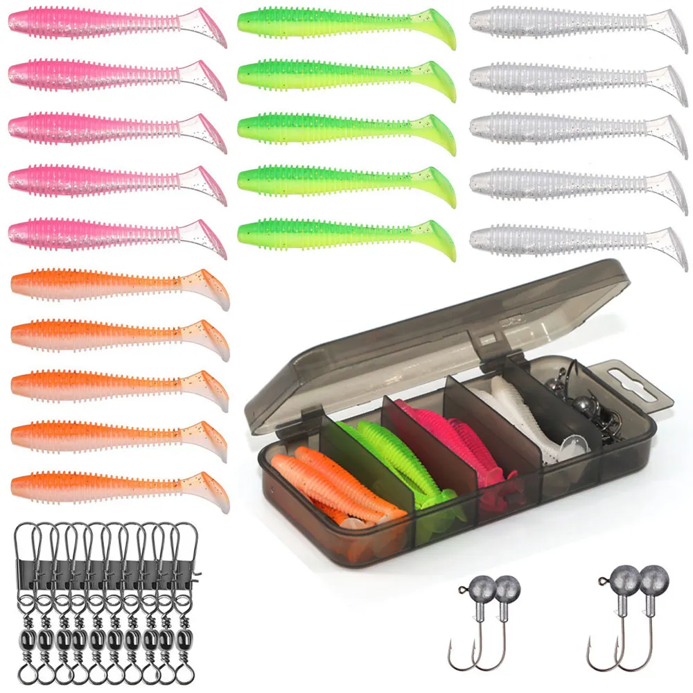 35-PCS-Soft-Fishing-Bait-And-Hook-Set-Wobblers-for-pike-bass-Silicone ...