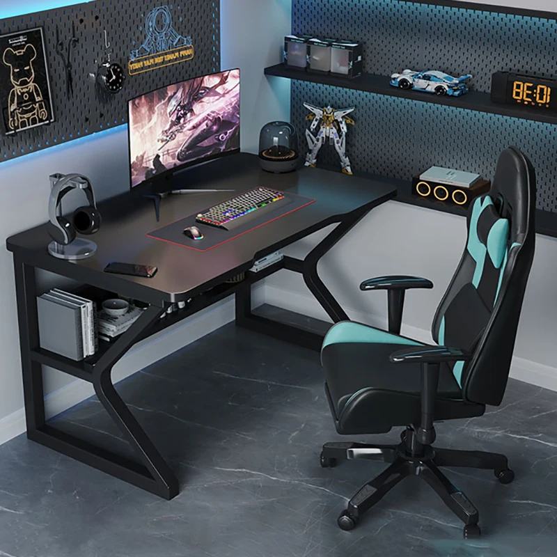 Reception-Computer-Desk-Black-Executive-Modern-Study-Luxury-Student ...