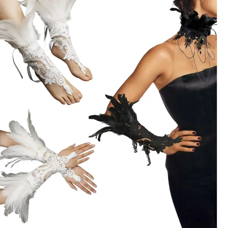 Mancommuniste-de-plumes-et-de-gants-en-fourrure-pour-cosplay ...