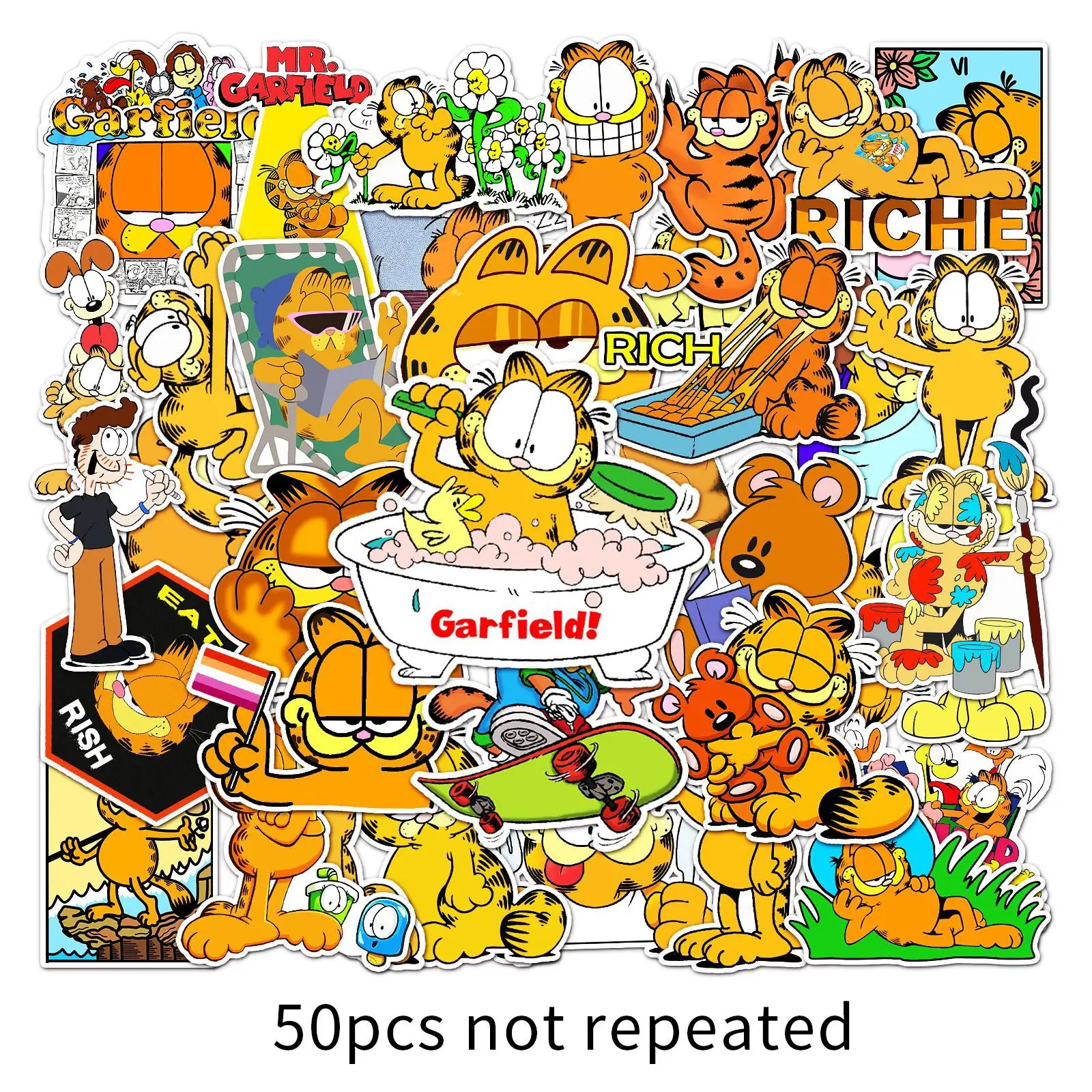10-30-50Pcs-Cartoon-Anime-Garfields-Cute-Stickers-Scrapbook-Decals ...