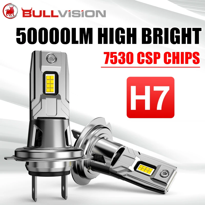 Bullvision-2PCS-H7-LED-Lamp-Turbo-50000LM-150W-Mini-Head-Lamp-1-1-Size ...