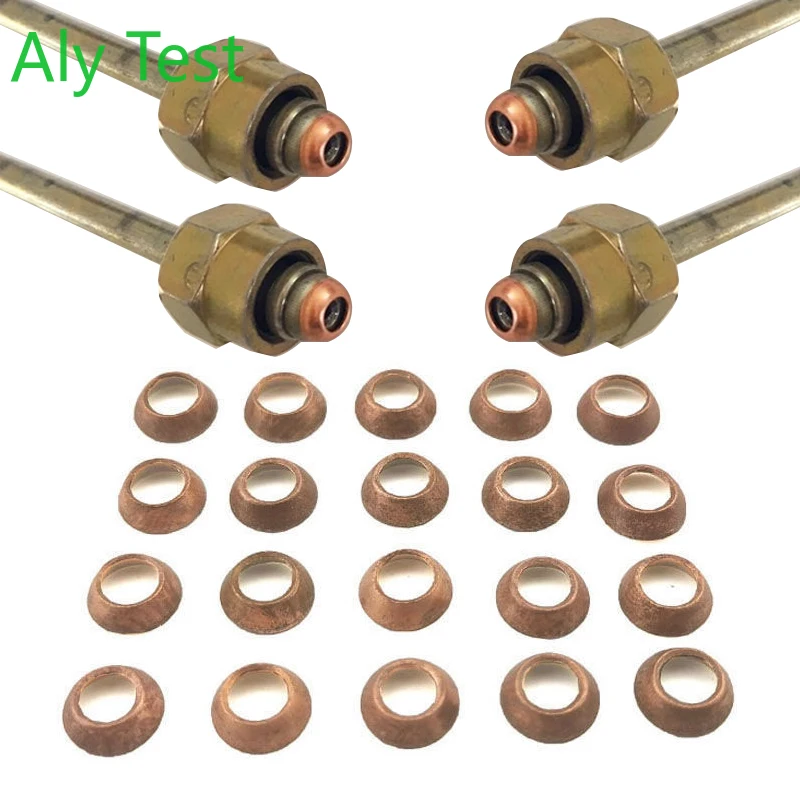 50PCS-High-Pressure-Pipe-Nest-Copper-Pad-Cone-Gasket-for-Oil-Tube-Anti ...