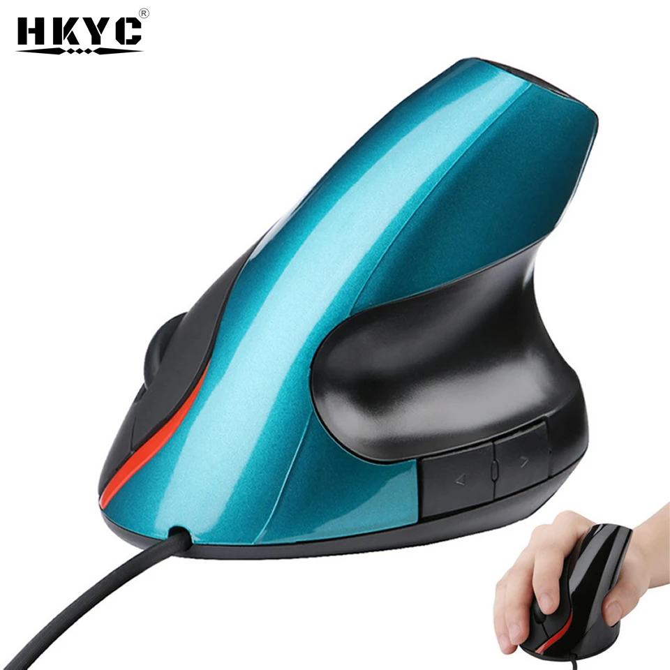 Ratón Vertical ergonómico con conector USB, Mouse óptico con cable para ...