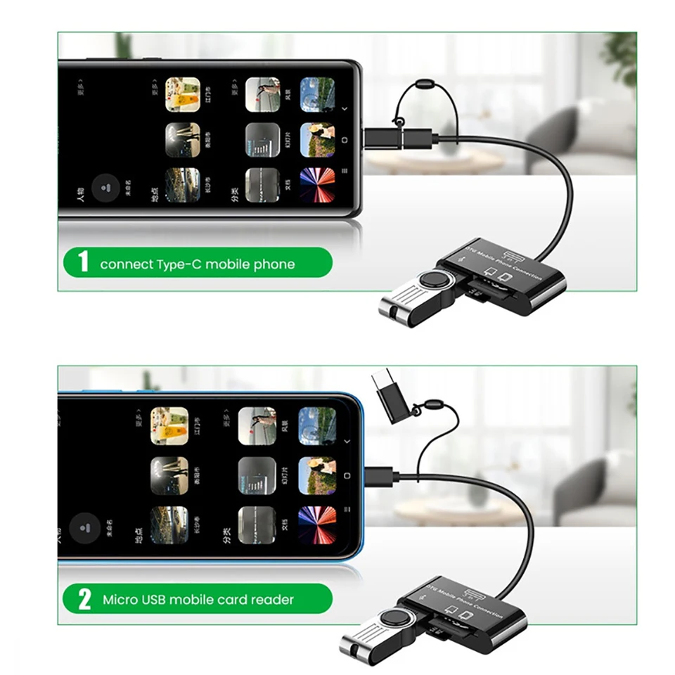 Adattatore Universale Per Smartphone PC Adattatore USB 3 In 1 Per ...