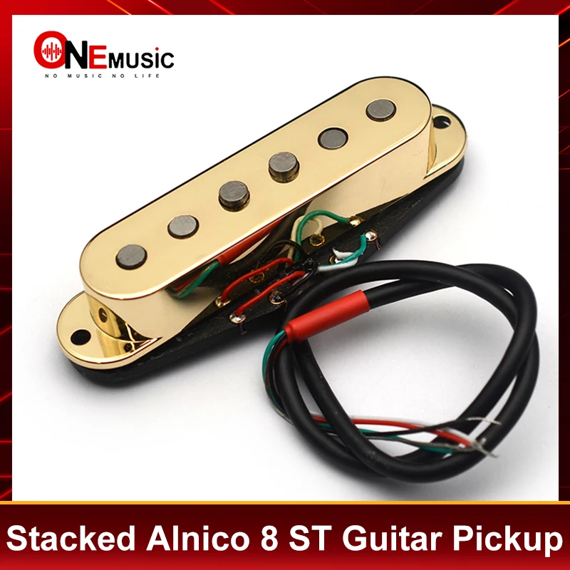 Humbucker apilado con reducción de ruido Alnico, 8 piezas de poste ...