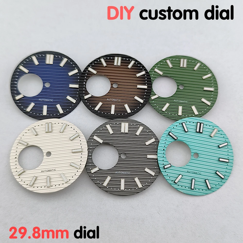 DIY Custom nautilus 29.8mm NH38 dial Logo Watch Dial Custom Logo Laser ...