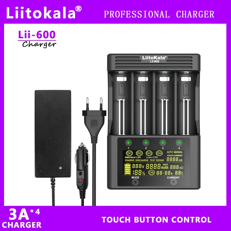 LiitoKala-Lii-600-LCD-Battery-Charger-For-Li-ion-3-7V-and-NiMH-1-2V ...