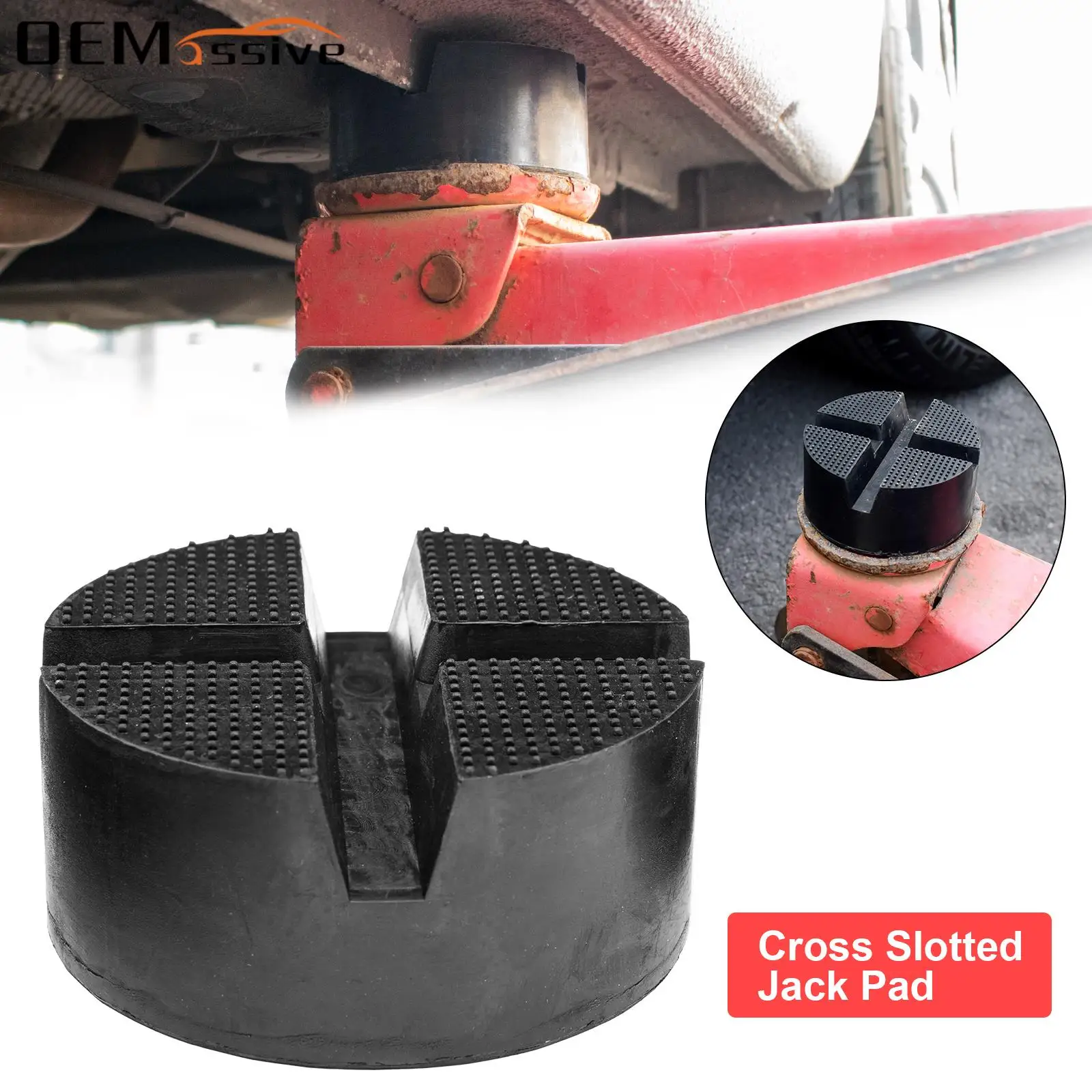 Rubber Car Lift Jack Stand Pad Slotted Floor Frame Rail Adapter ...