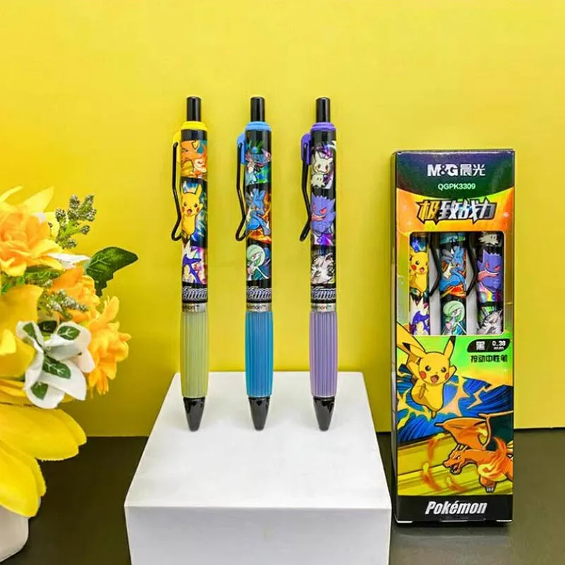 36 pcs/lot Pokemon Kawaii Press Gel Pen Cute 0.5mm Black Ink Neutral ...