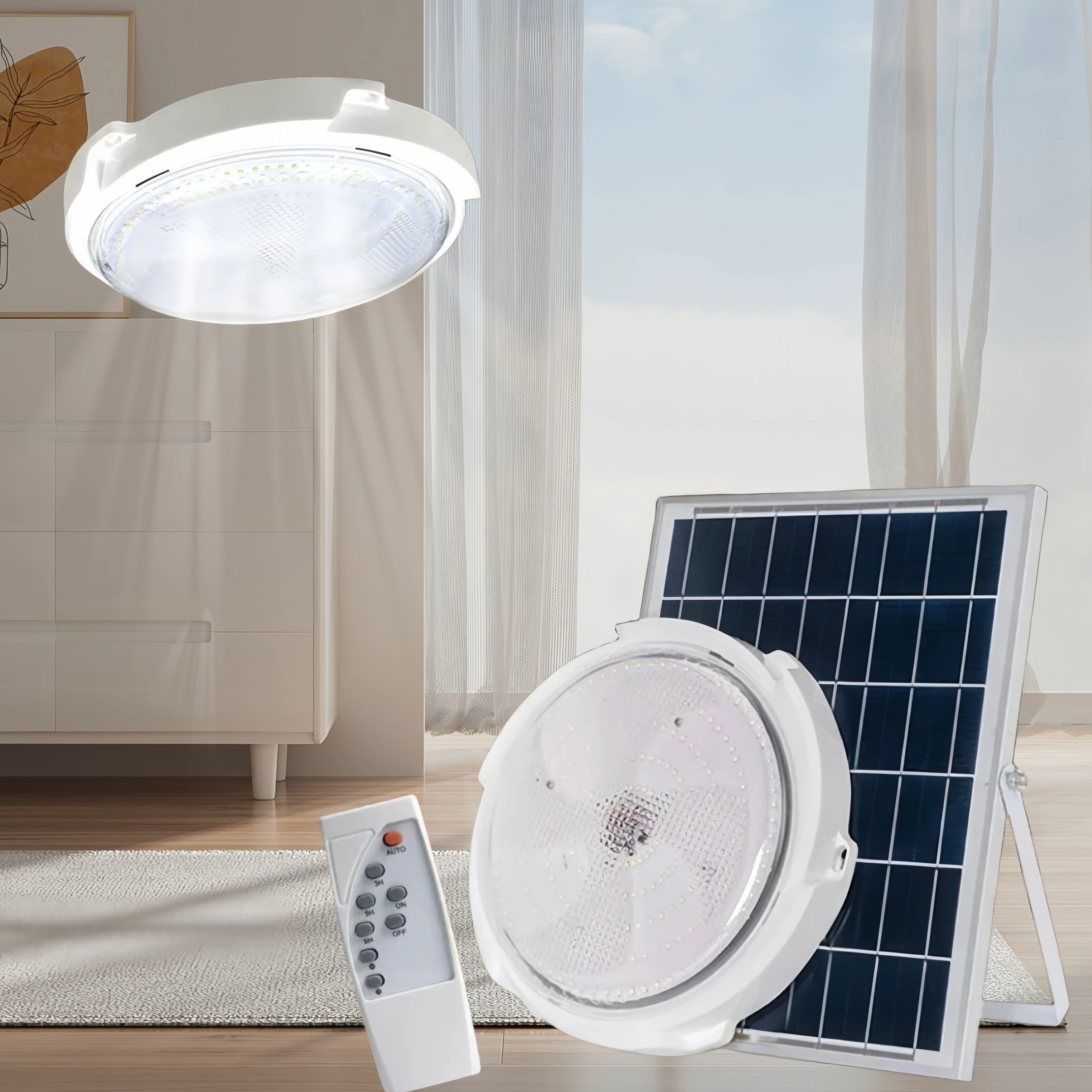 Household-Outdoor-solar-ceiling-light-indoor-lighting-60W-100W-zero-power-consumption-roof-LED ...