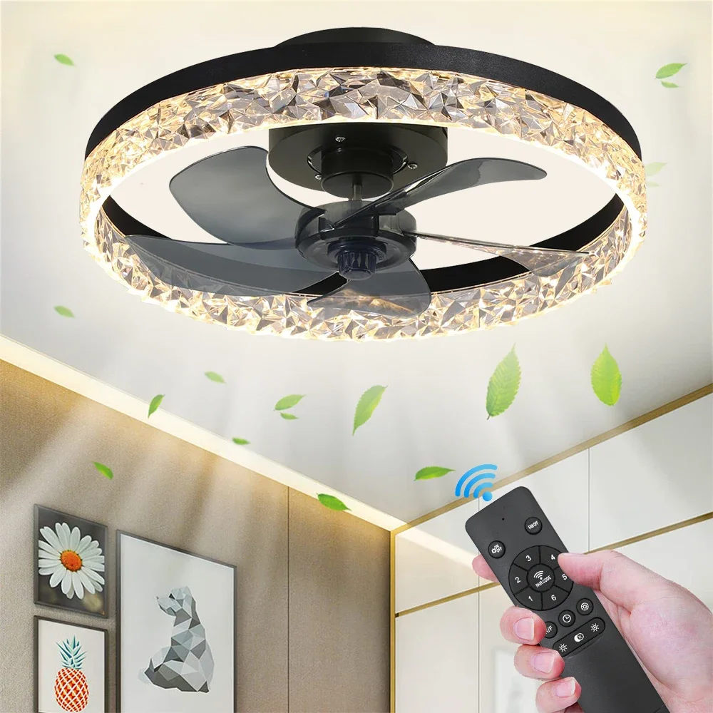 Ceiling-fan-with-lighting-remote-control-20-inch-intelligent-ceiling ...