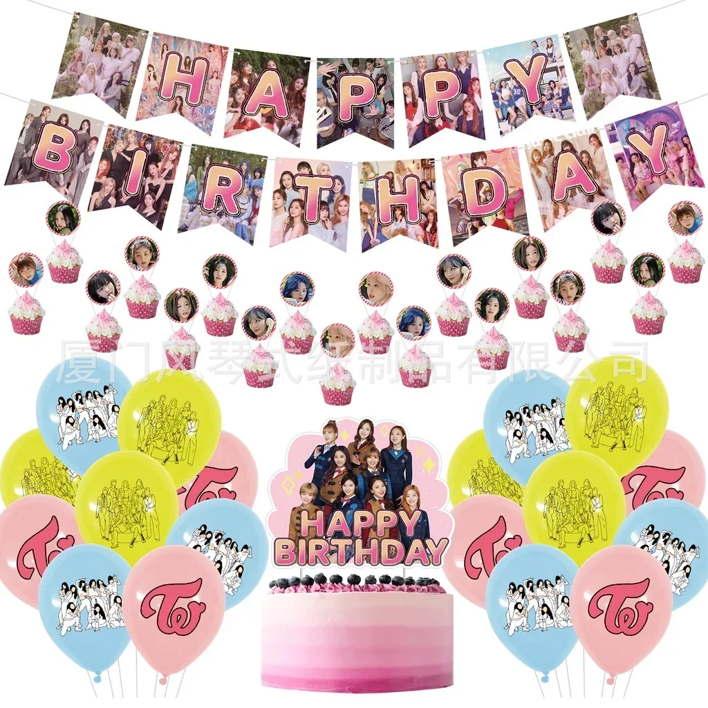 1-Set-Kpop-TWICE-Theme-Birthday-Party-Decoration-Once-Balloon-Set-Kids ...