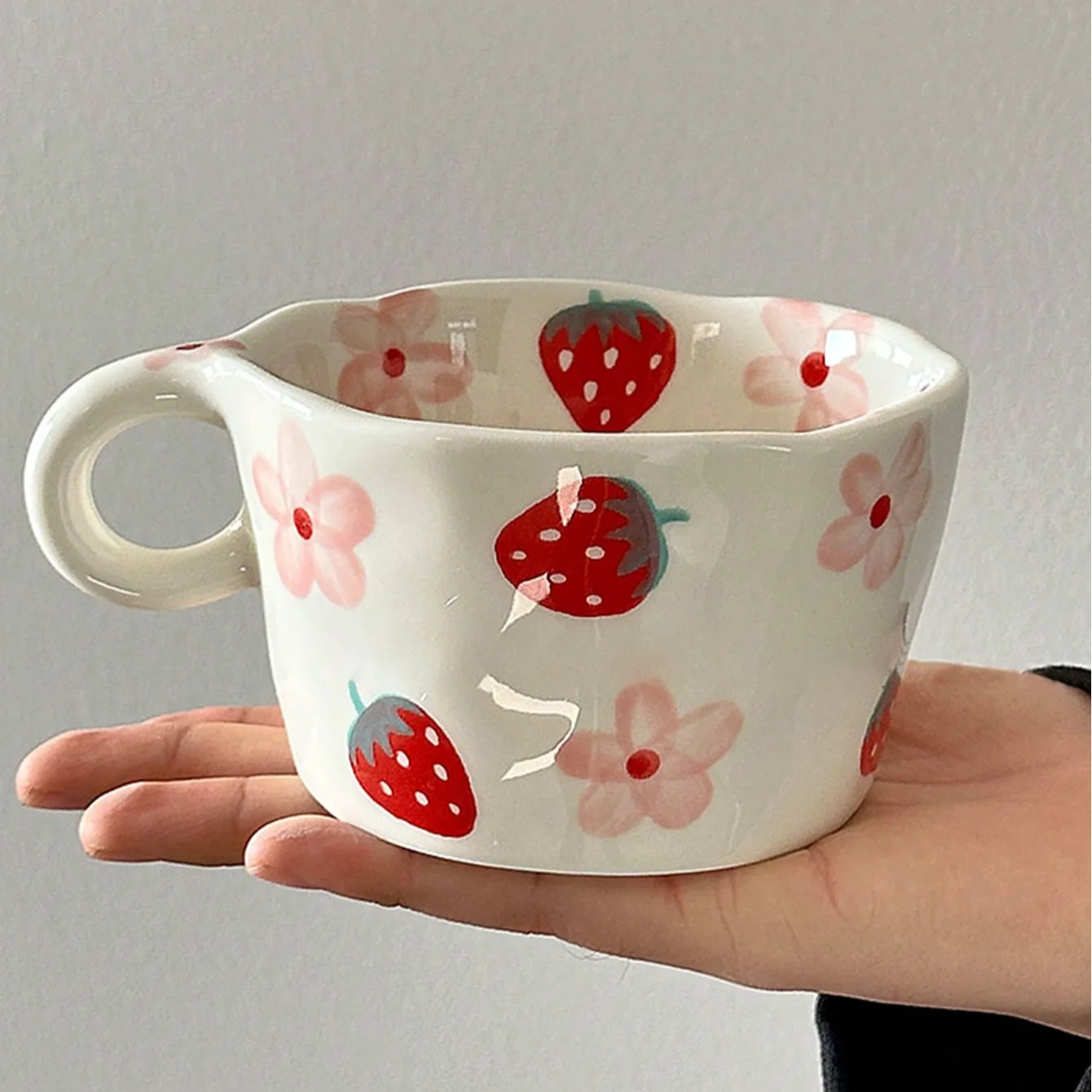 1pc-300ml-Coffee-Mug-Strawberry-Porcelain-Coffee-Cup-with-Handle ...