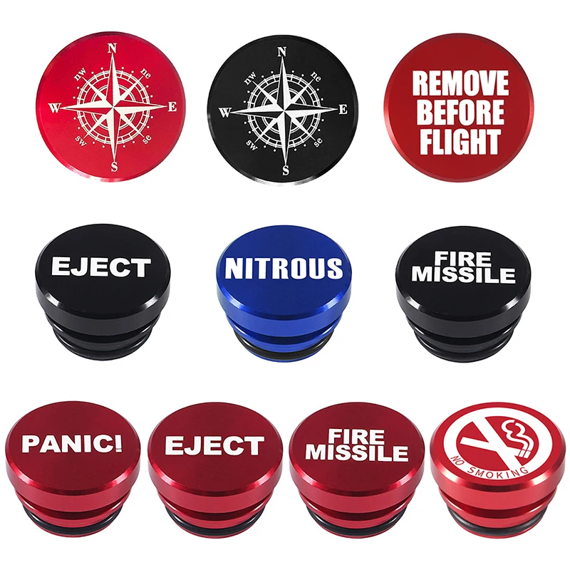 Universal Fire Missile Eject Button Car Cigarette Lighter Cover ...