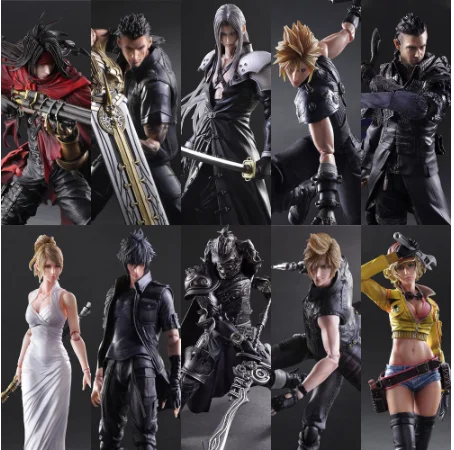 Novo 28cm pa final fantasia figura sephiroth nuvem cindy gabranth ...