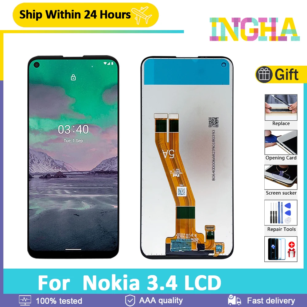 Original-6-39-For-Nokia-3-4-LCD-Display-Touch-Screen-Replacement ...