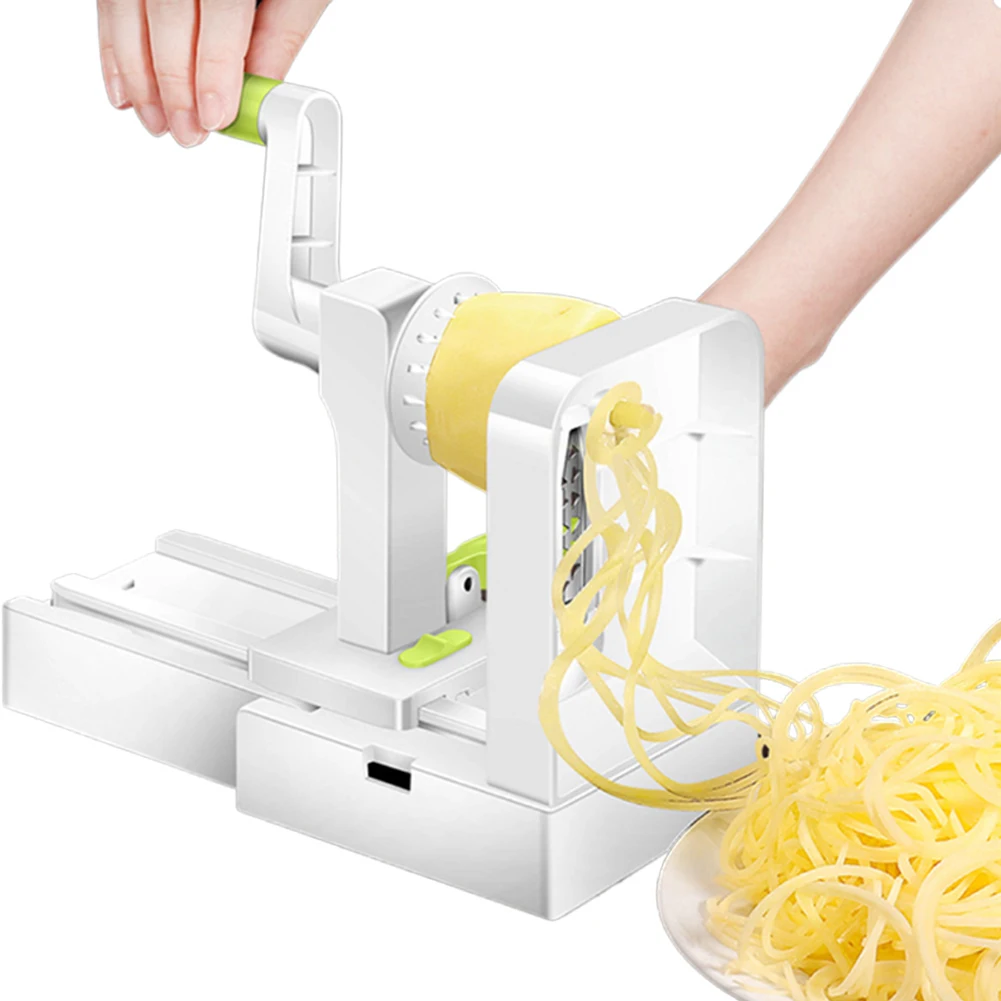 Foldable Hand Crank Grater with Extra Blade Box Food Chopper Vegetable ...